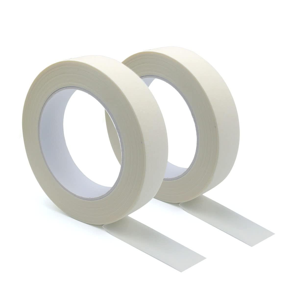 Masking Tape 2 Rolls - 1 inch x 55yds. Wide Masking Tape for Safe Wall ...