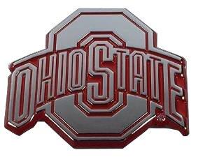 The Ohio State University Buckeyes Metal Auto Emblem with Red Trim ...