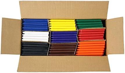 Bulk Unwrapped Crayons Case of 270 | 9 Colors Wax for Crafting Parties ...