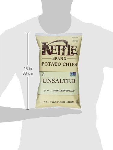 Kettle Brand Unsalted Potato Chips 5oz (15 Pack) - Healthy Snack Option ...