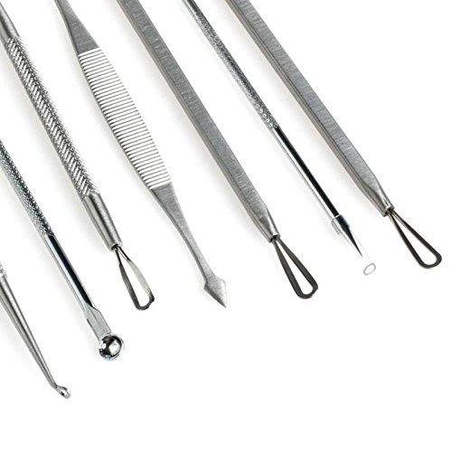 Blackhead and Pimple Remover Kit - 7 Surgical Extractor Tools for Acne ...