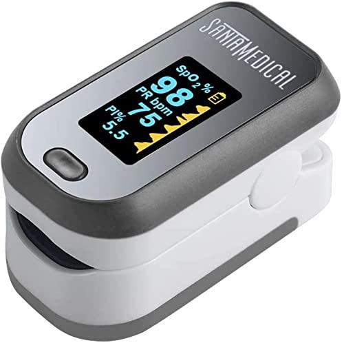 Finger Pulse Oximeter - SpO2 Blood Oxygen Monitor with Pulse Rate and ...