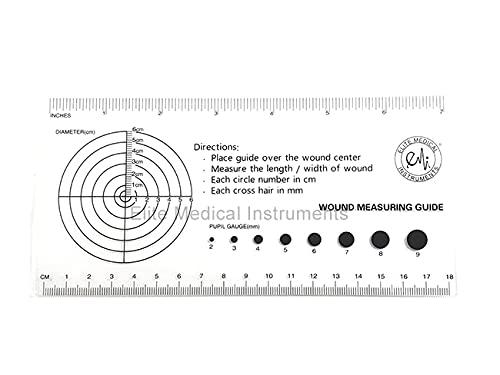 EMI Medical Ruler with Wound Measuring & Pupil Gauge - Reference Guide ...