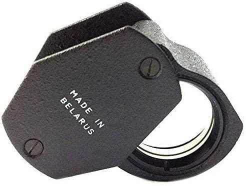 BelOMO 10x Triplet Jeweler's Loupe 21mm - Bright & Color-Correct View - Foldable for Gems ...