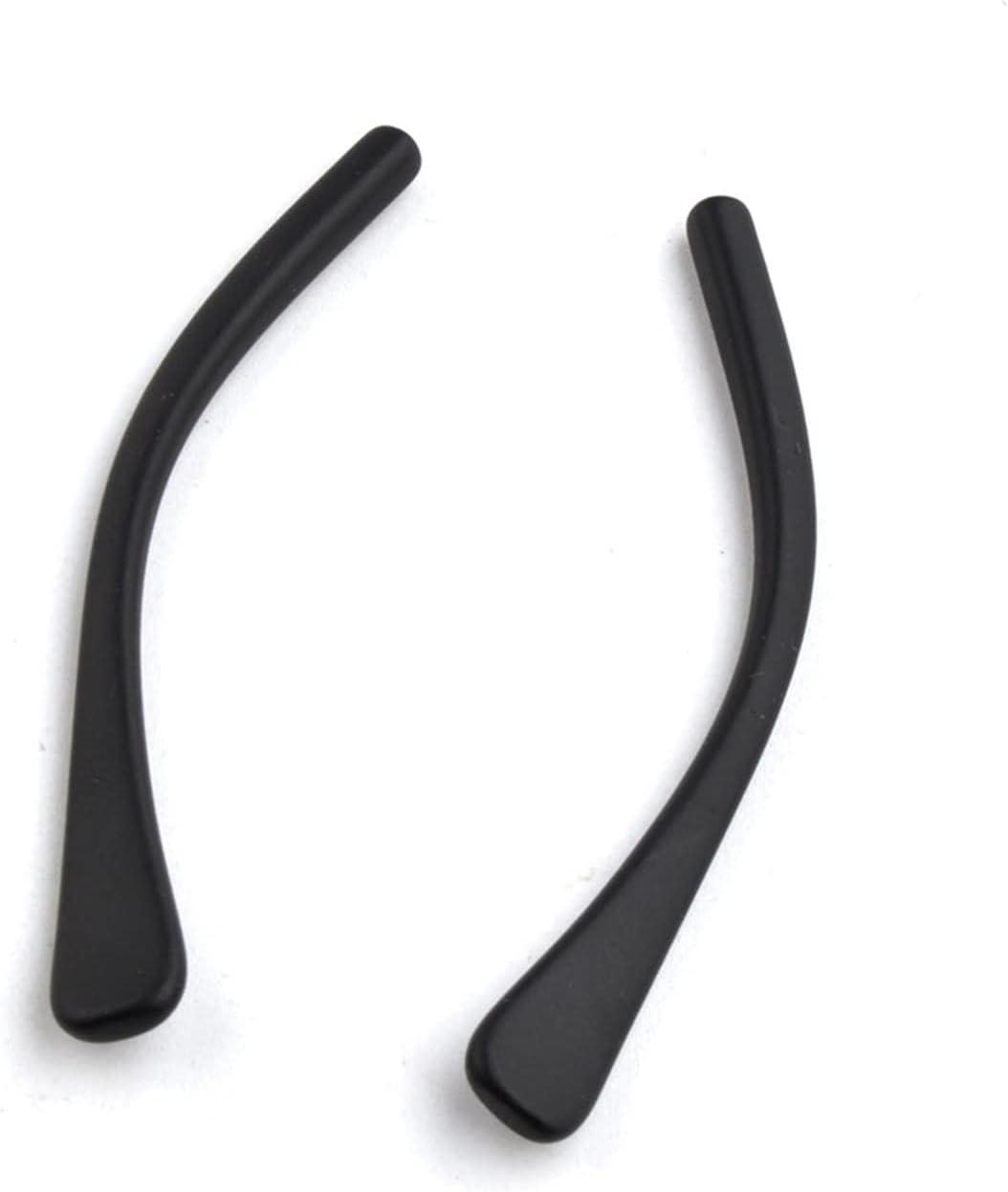 WILLWA 10 Pairs Black Non-Slip Plastic Temple Tips for Eyeglasses ...