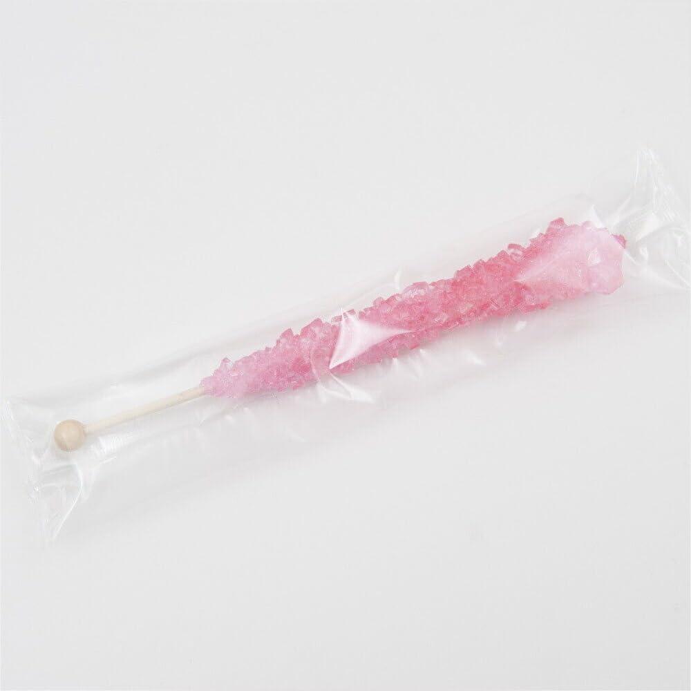Pink Cherry Crystal Rock Candy on a Stick 50 x Lollies - Individually ...