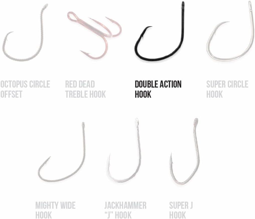 Team Catfish Double Action Circle Hooks 10/0 - Wide Gap, Needle Sharp ...
