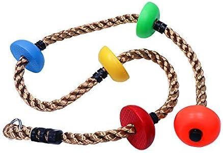 Rainbow Craft Colorful Climbing Rope - 6.5ft, 5 Knotted Foot - Kids ...