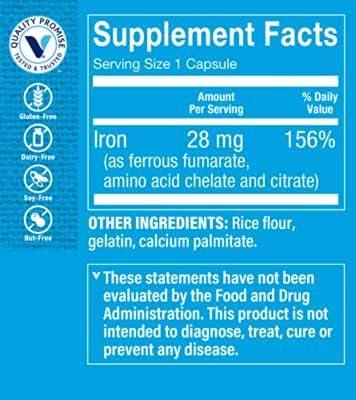 Vitamin Shoppe Iron 28MG - Immune Support & Energy - 300 Capsules | Buy ...