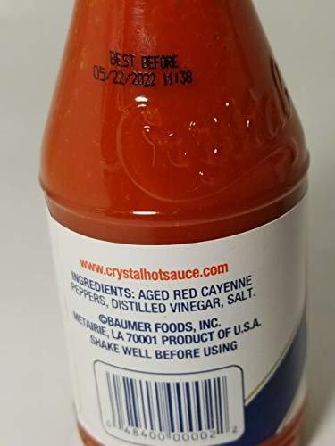Crystal Hot Sauce Louisiana 6 oz (Pack of 3) - Authentic Pure Hot Sauce ...
