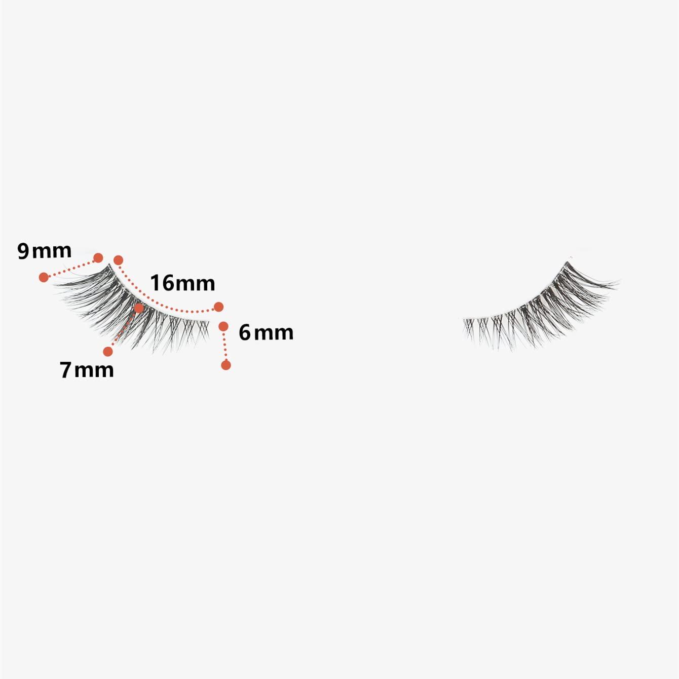 3D Wispy Half Lashes with Clear Band - Natural Short Cat Eye Fake ...