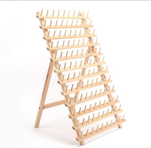 BAENRCY 120-Spools Wooden Thread Holder Sewing and Embroidery Thread ...