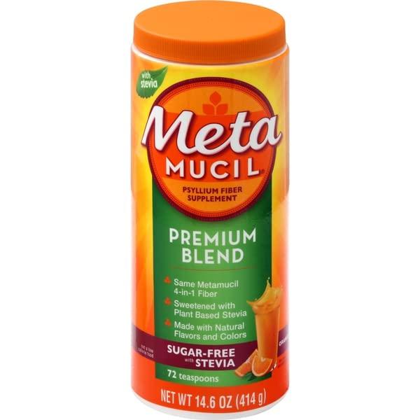 Meta Mucil Premium Blend Psyllium Fiber Powder 14.6oz - Sugar-Free with ...