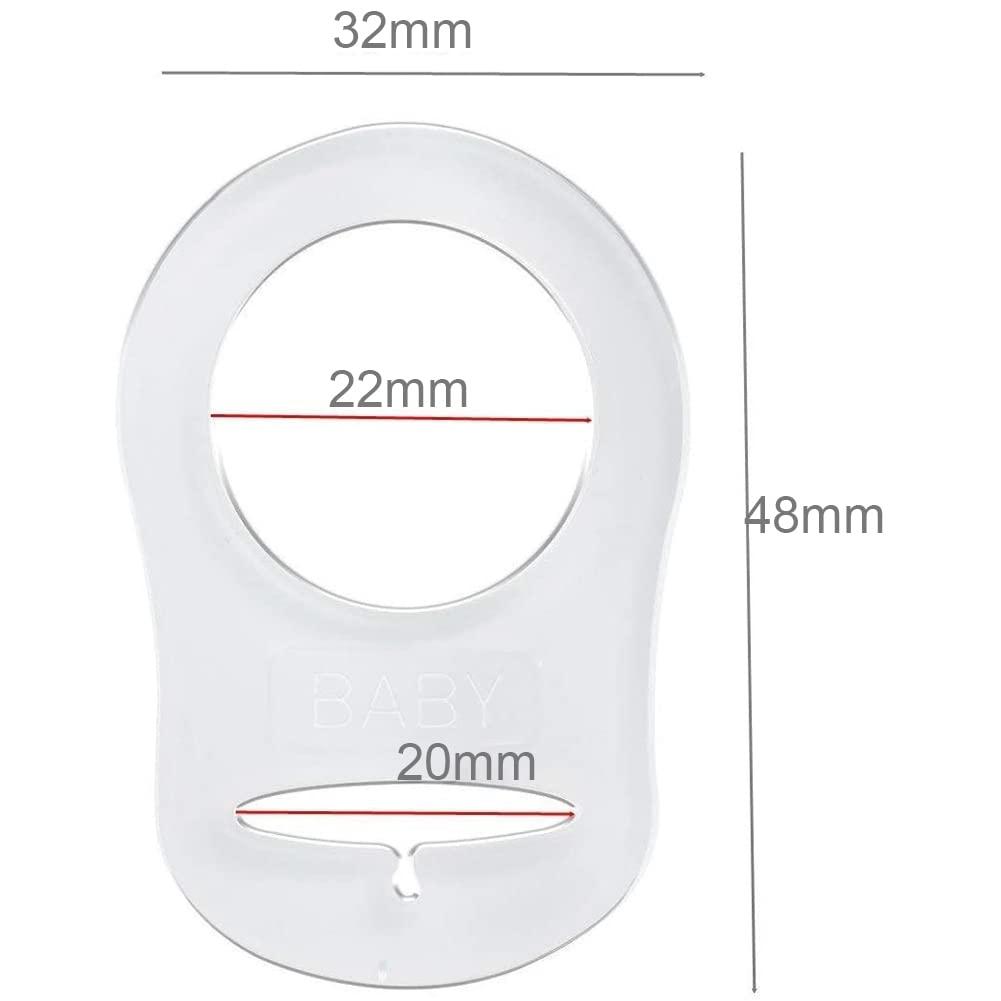 Buy Transparent Silicone Pacifier Ring & Adapter | Soft Silicone Dummy ...