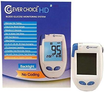 Clever Choice HD Blood Glucose Meter with 100 Test Strips - Pharmacist ...