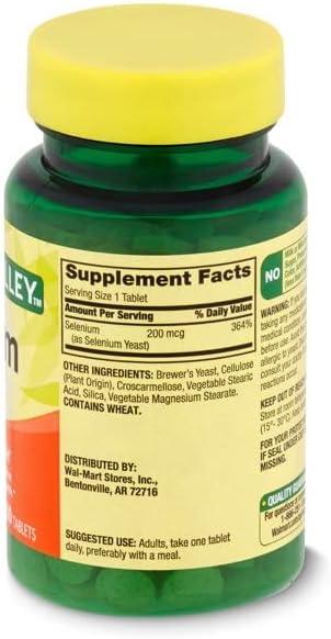 Spring Valley Selenium 200mcg 100 Tablets - Pack of 2 | High-Quality ...