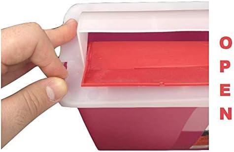 5 Quart Sharps Container with Mailbox Style Lid - Puncture Resistant ...