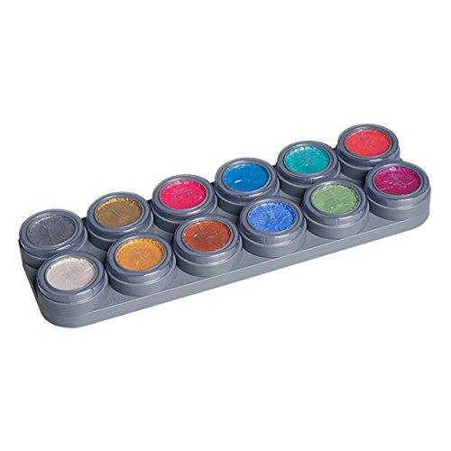 Grimas Pearl Water Makeup Palette - 12 Vibrant Colors for Stunning ...