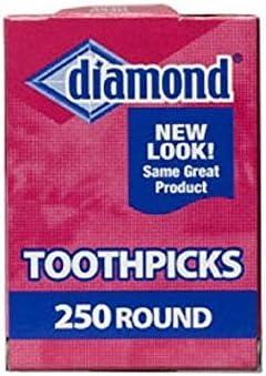 Diamond Round Toothpicks - Pack of 750 | Premium Quality Toothpicks