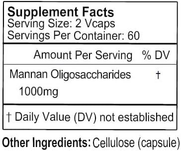 Mannan Oligosaccharides 500mg - 120 Capsules | Immune Support ...