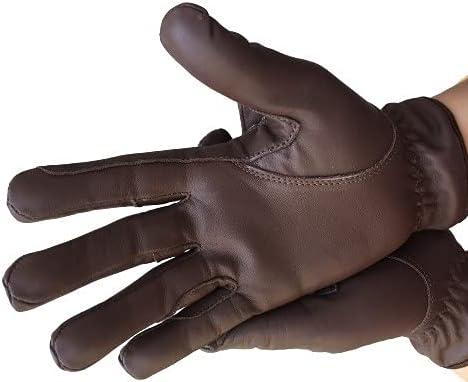 Men's All Leather Horse Riding Gloves - 100% Real Leather - Premium ...