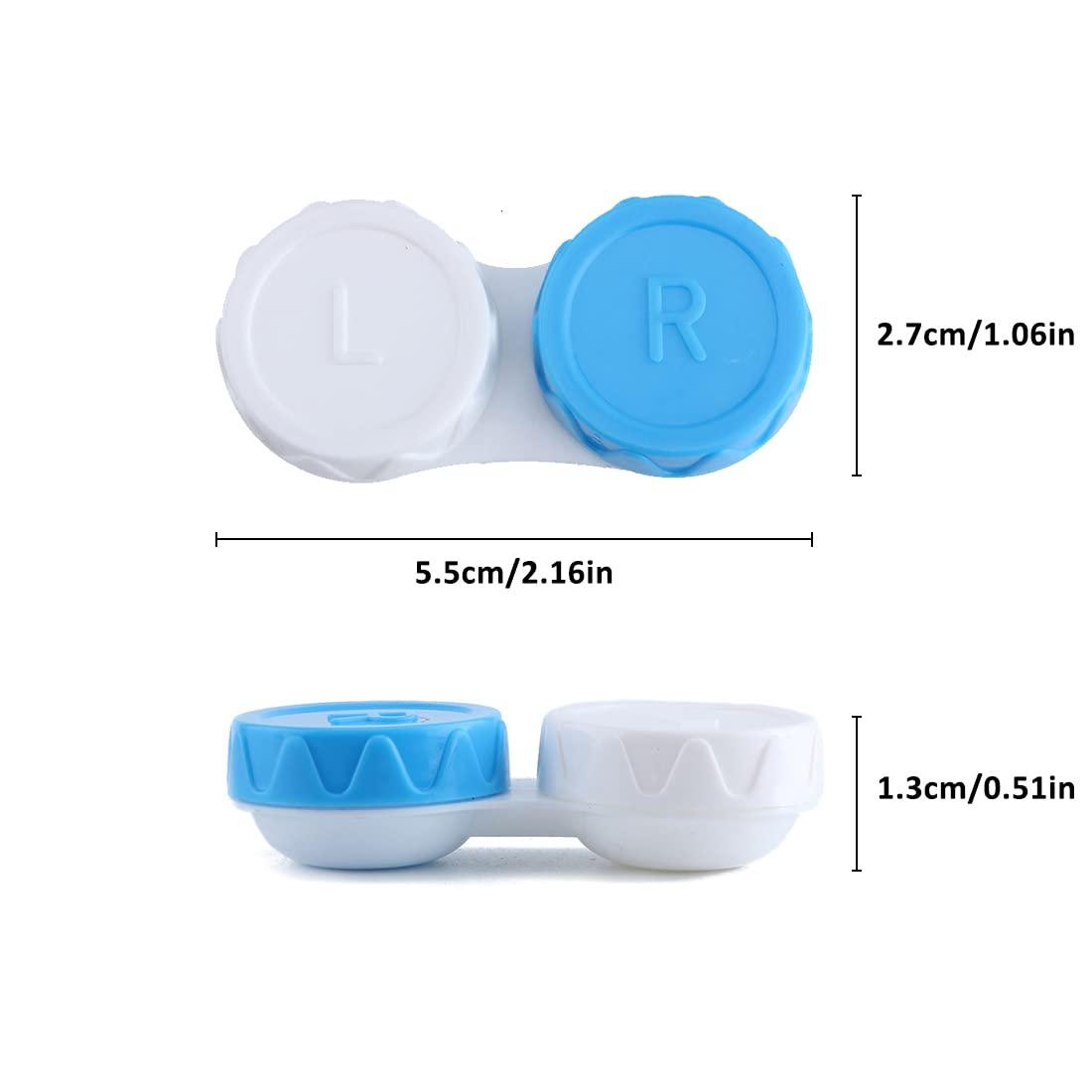 10-Pack Plastic Contact Lens Containers - Travel Set for Safe Lens ...