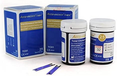 Accu-Answer iSaw Total Cholesterol Test Strips (25 Count) for 4-in-1 ...