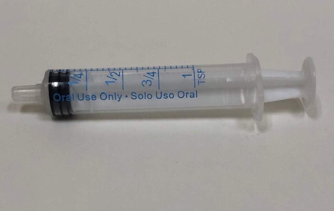 Easy Glide 5ml Oral Syringe - 10 Count with Luer Slip Caps - Ideal for ...