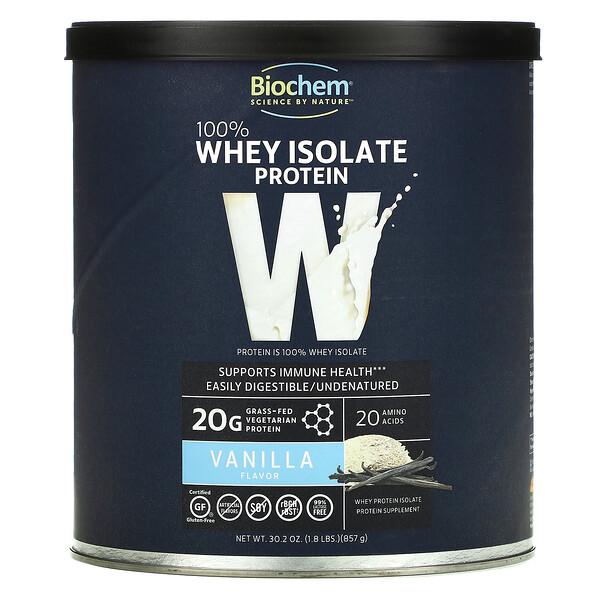 Biochem 100% Whey Isolate Protein Vanilla - 30.2 oz (857g) | Pure ...