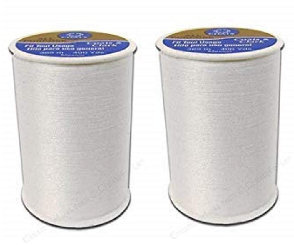 Coats & Clark All Purpose Thread 400 Yards White - 2 Pack | Durable ...