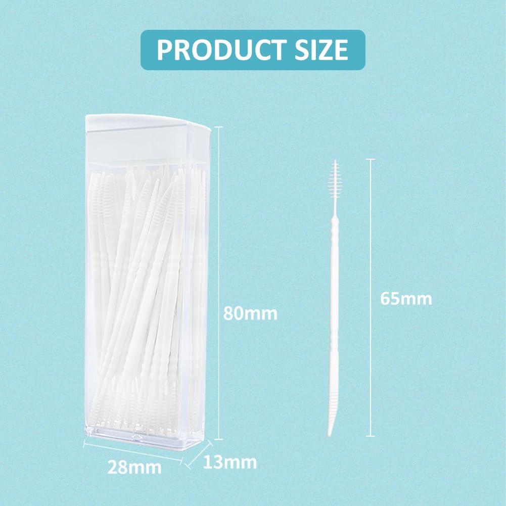 Double-Sided Plastic Toothpicks - 120 Disposable Toothpick Brushes for ...