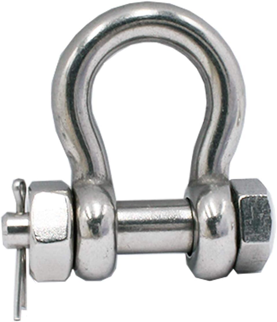 SHENGHUISS 2 pack Stainless Steel 316 Bow Shackle Set - 5/16, 3/8, 1/2 ...