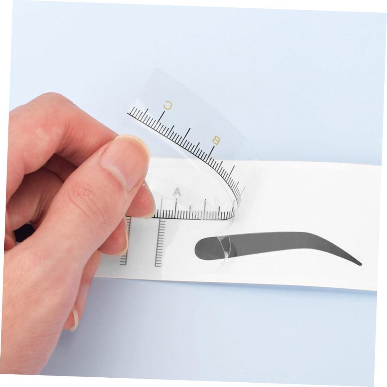 IWOWHERO Eyebrow Stencil 50pcs Eyebrow Positioning Ruler Stickers Brow ...