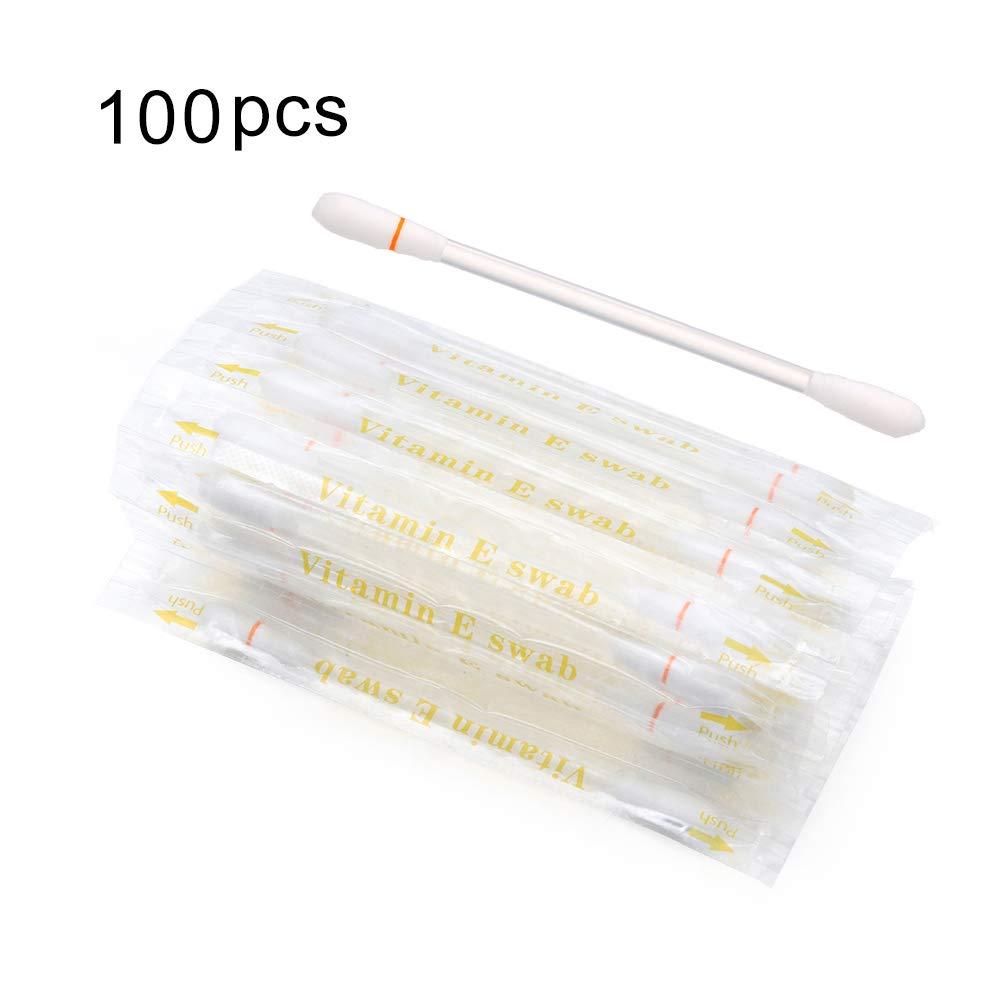 100 pcs Vitamin E Lips Oil Swabs Stick - Disposable VE Cotton Swab for ...