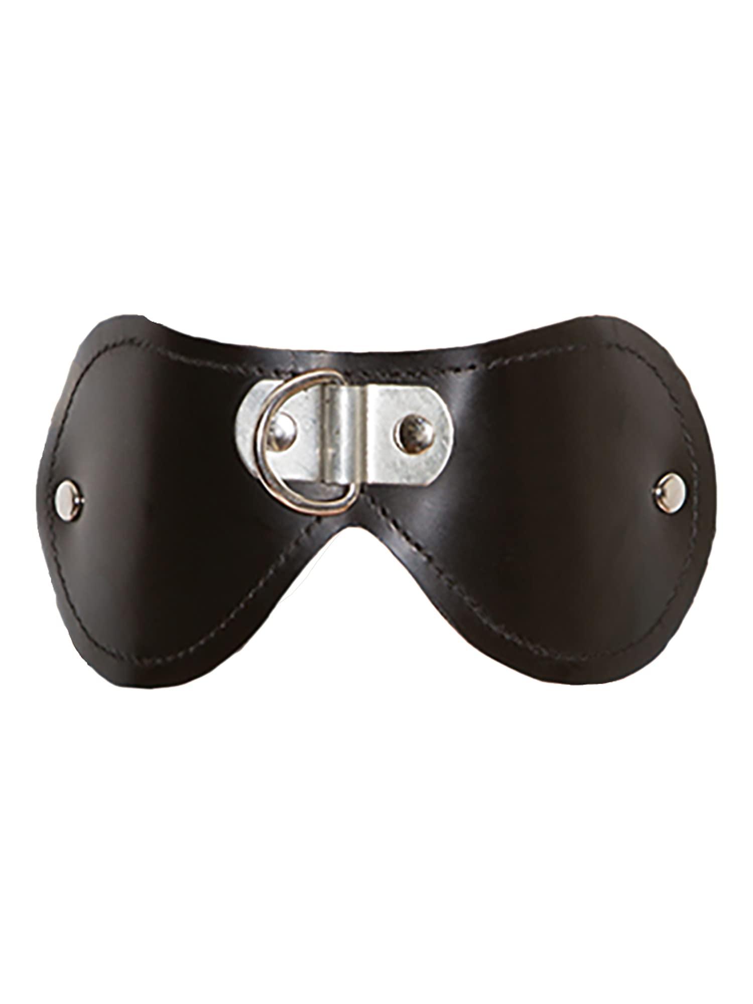 Hotspot Leather Blindfold Eye Cover with D-Ring Attachment