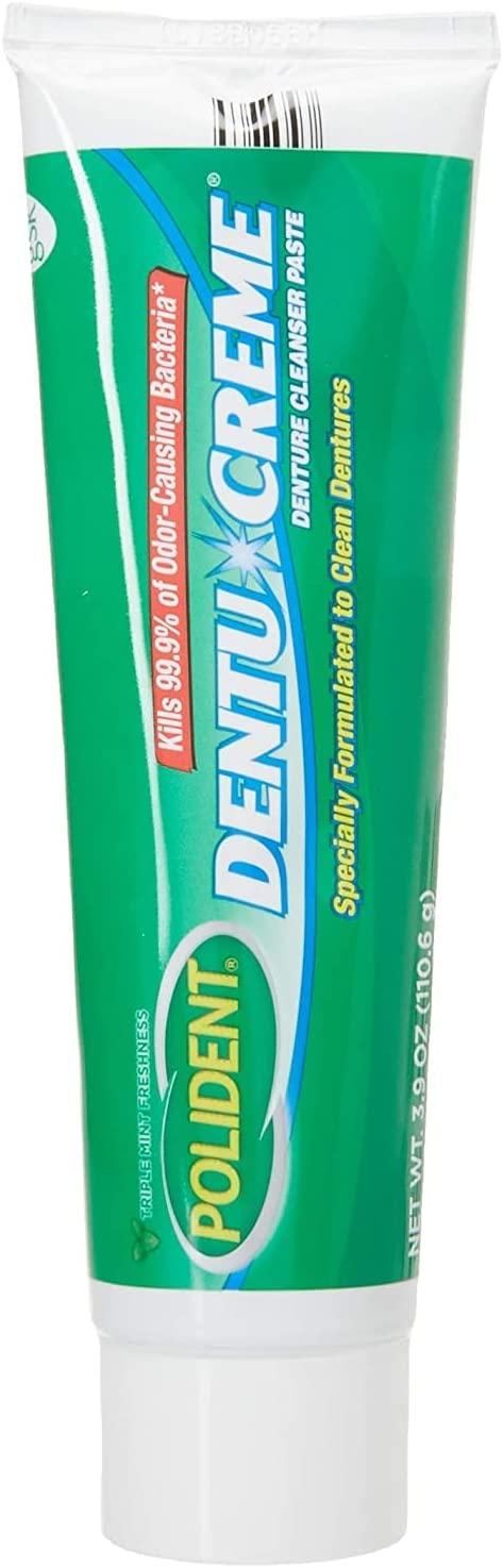 Polident Dentu-Creme Denture Cleaner 3.9 oz - Pack of 3 - Effective ...
