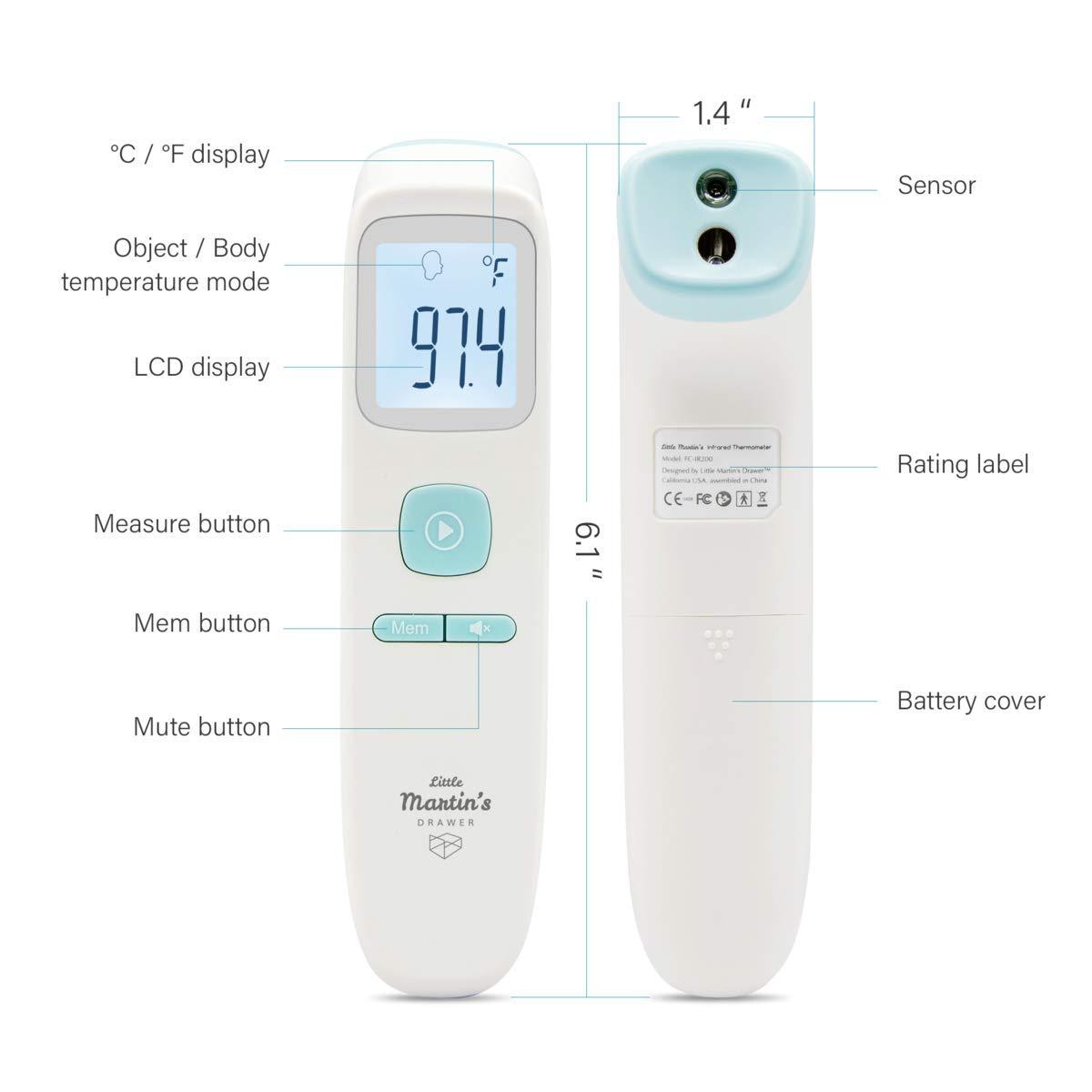 Touchless Infrared Thermometer for Adults Kids Baby - LCD Display ...