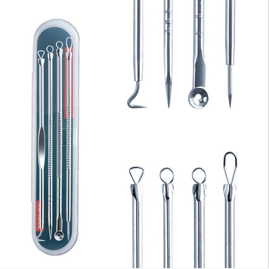 Blackhead Remover Pimple Extractor Tool Kit - Acne Treatment for Nose ...