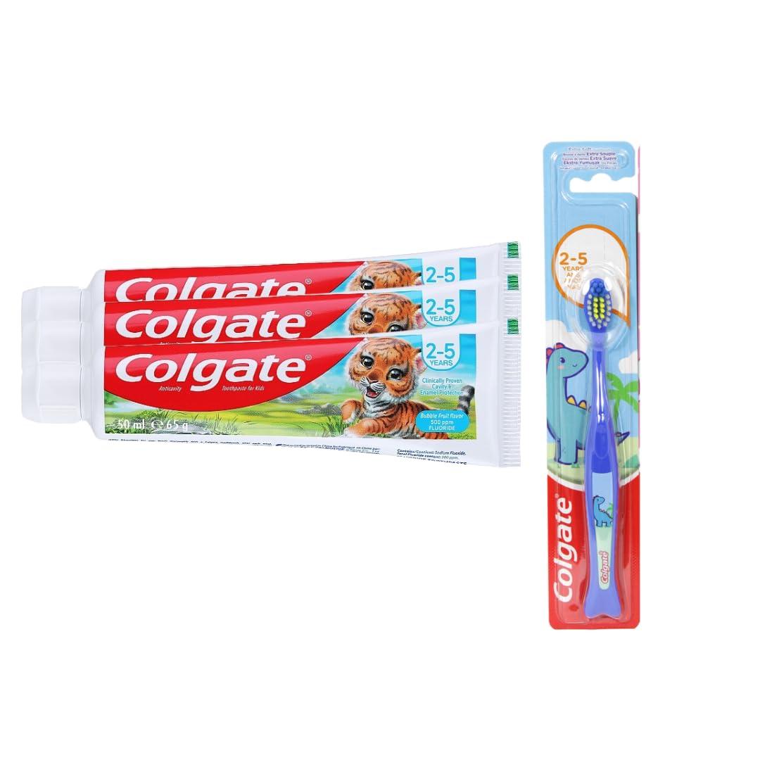 Colgate Kids Toothpaste Bundle 3 Tubes Bubble Fruit Flavour Includes ...