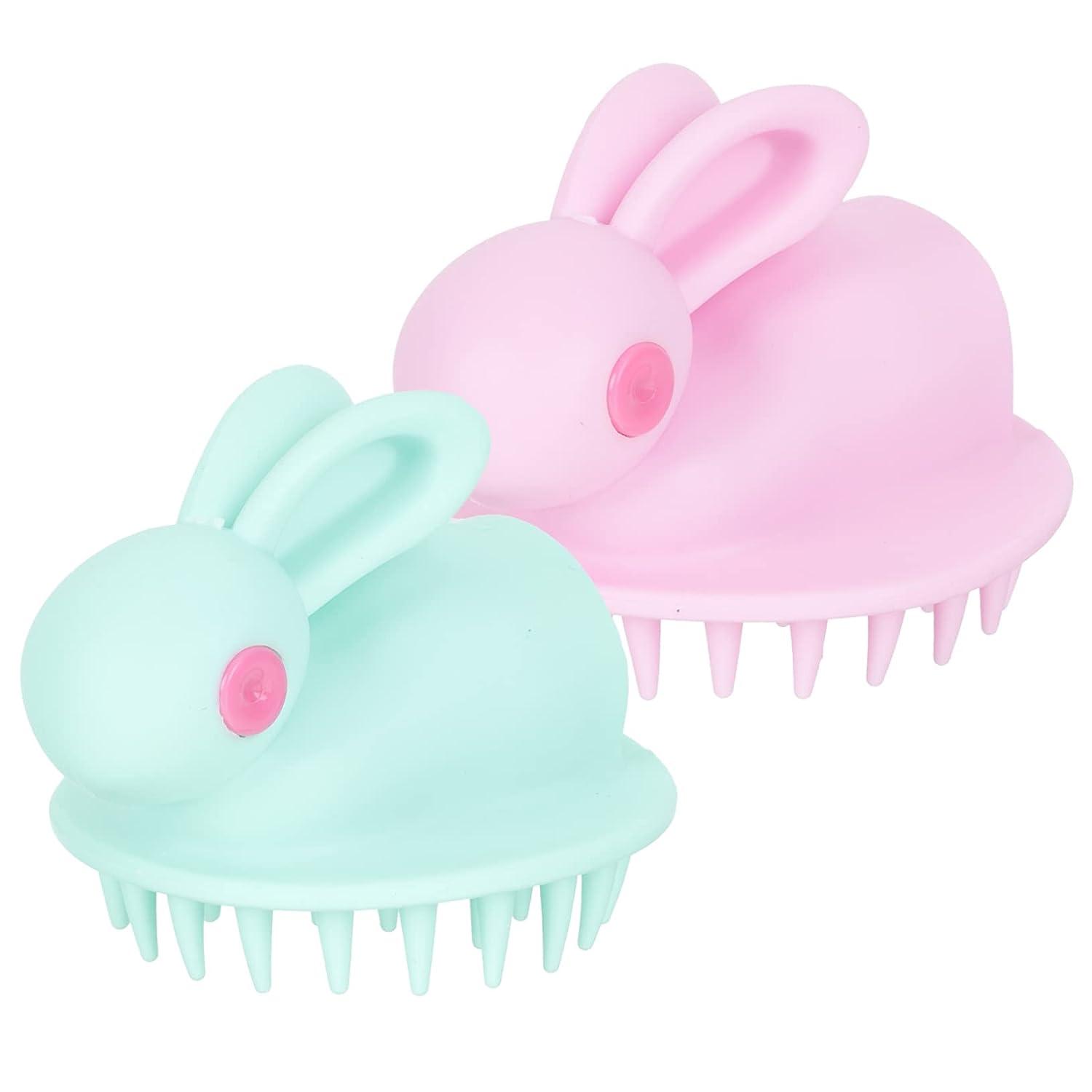 Kisangel 8 Pcs Rabbit Head Scrubber Stimulation Massage Hair Brushes ...