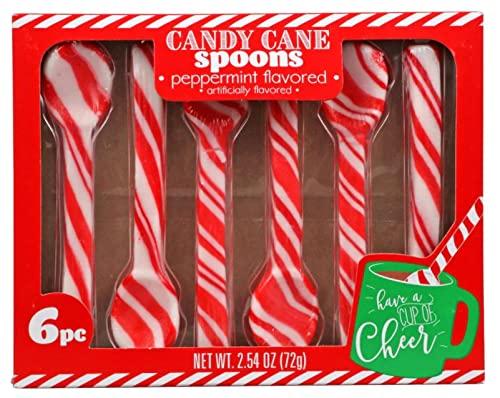 Candy Cane Spoon Bundle - 10 Piece Set of Peppermint and Milk Chocolate ...