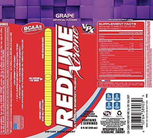 VPX Redline Xtreme Grape Energy Drink 8oz - 24 Pack | Buy Now with ...