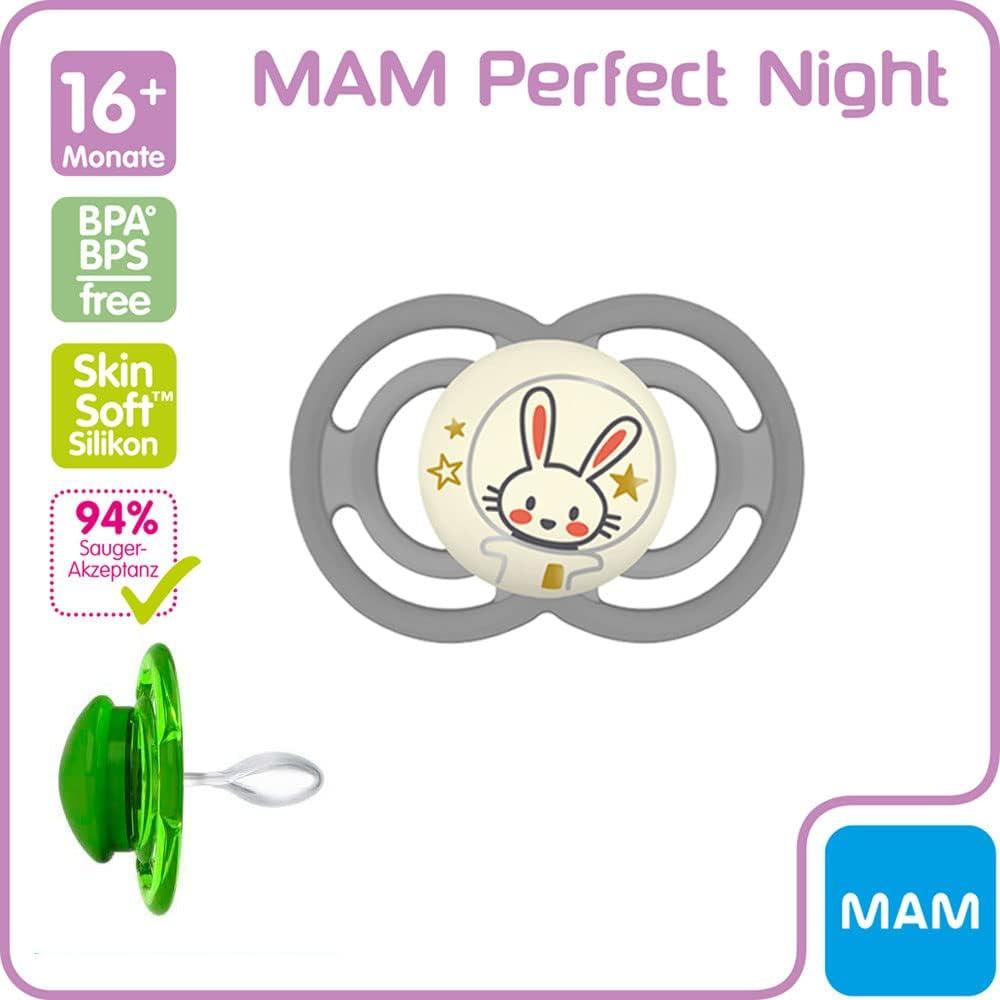 MAM Perfect Day & Night Pacifiers Set of 4 | Soft Colors | Includes ...