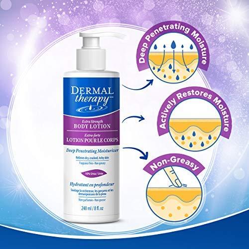 Dermal Therapy Extra Strength Body Lotion - Hydrating Treatment for Dry Cracked Skin | 5% Alpha ...