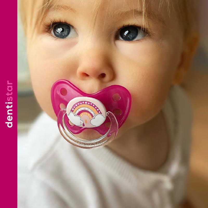 Dentistar Silikon Schnuller Set (Size 2) - 3 Pack for 6-14 Months - BPA ...