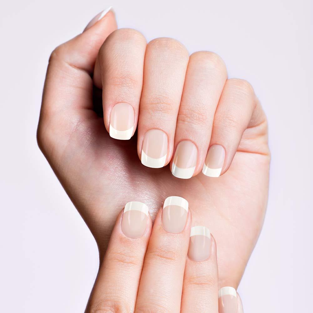 Nailene So Natural Short Beige Artificial Nails Kit | 28 Nails, 12 ...
