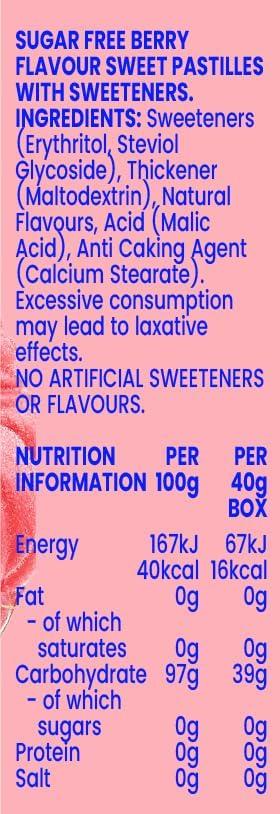 CNDY Berry Sugar Free Sweets 40g (Box of 7) - Low Calorie, Low Carb ...