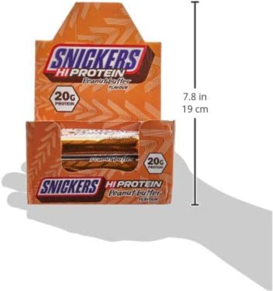 Snickers Hi Protein Peanut Butter Bar 12x57g - 20g Protein, Caramel ...