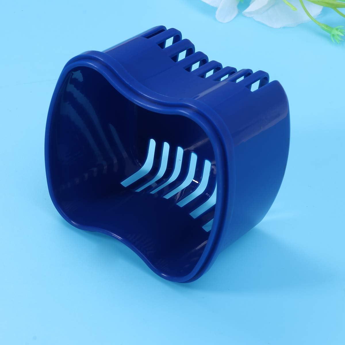 SUPVOX Blue Denture Box & Braces Box with Sieve - Durable Storage ...