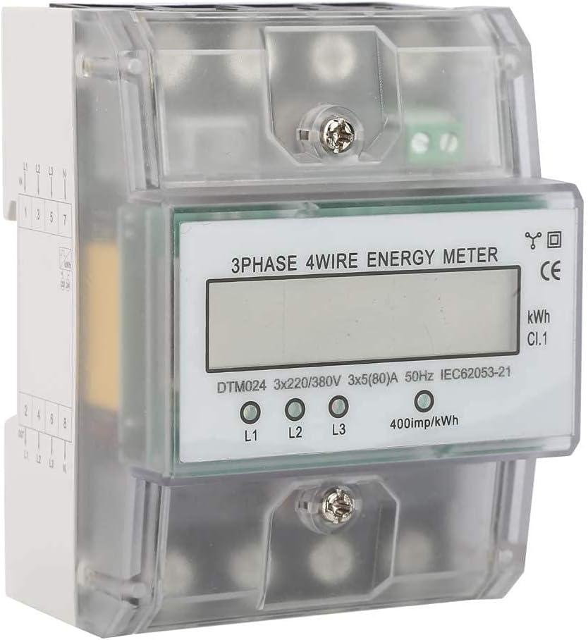 Electric Power Meter 220/380V 5-80A Energy Consumption Digital Electric ...